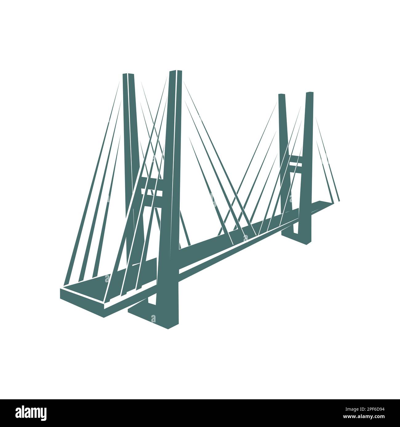 Bridge icon, construction and building technology, transportation or ...