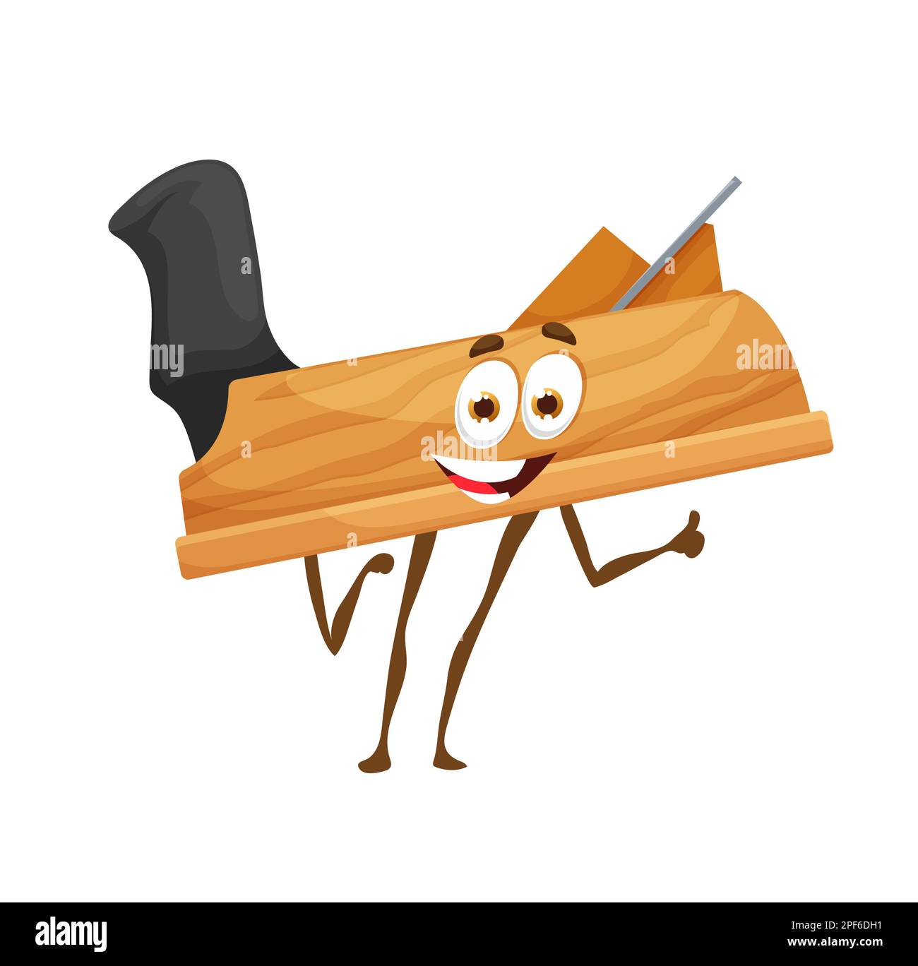 Cartoon jack plane, DIY and construction tool character, vector funny ...