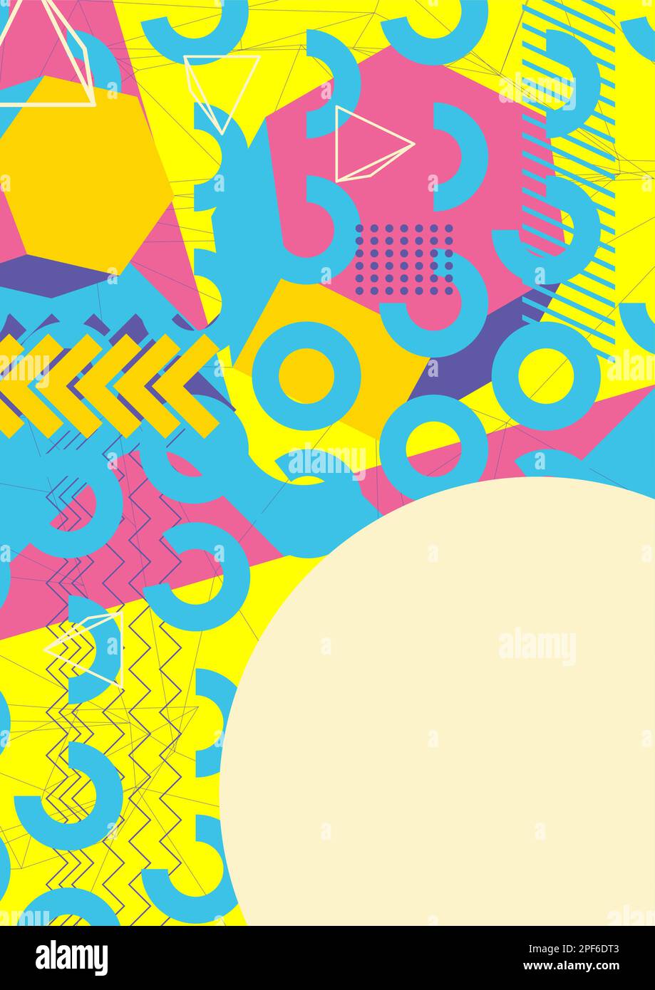 Abstract Geometrical Vintage banner, cover design. Minimal retro ...