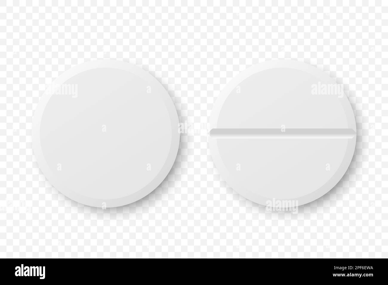 Vector 3d Realistic White Round Pharmaceutical Medical Pill, Capsule ...