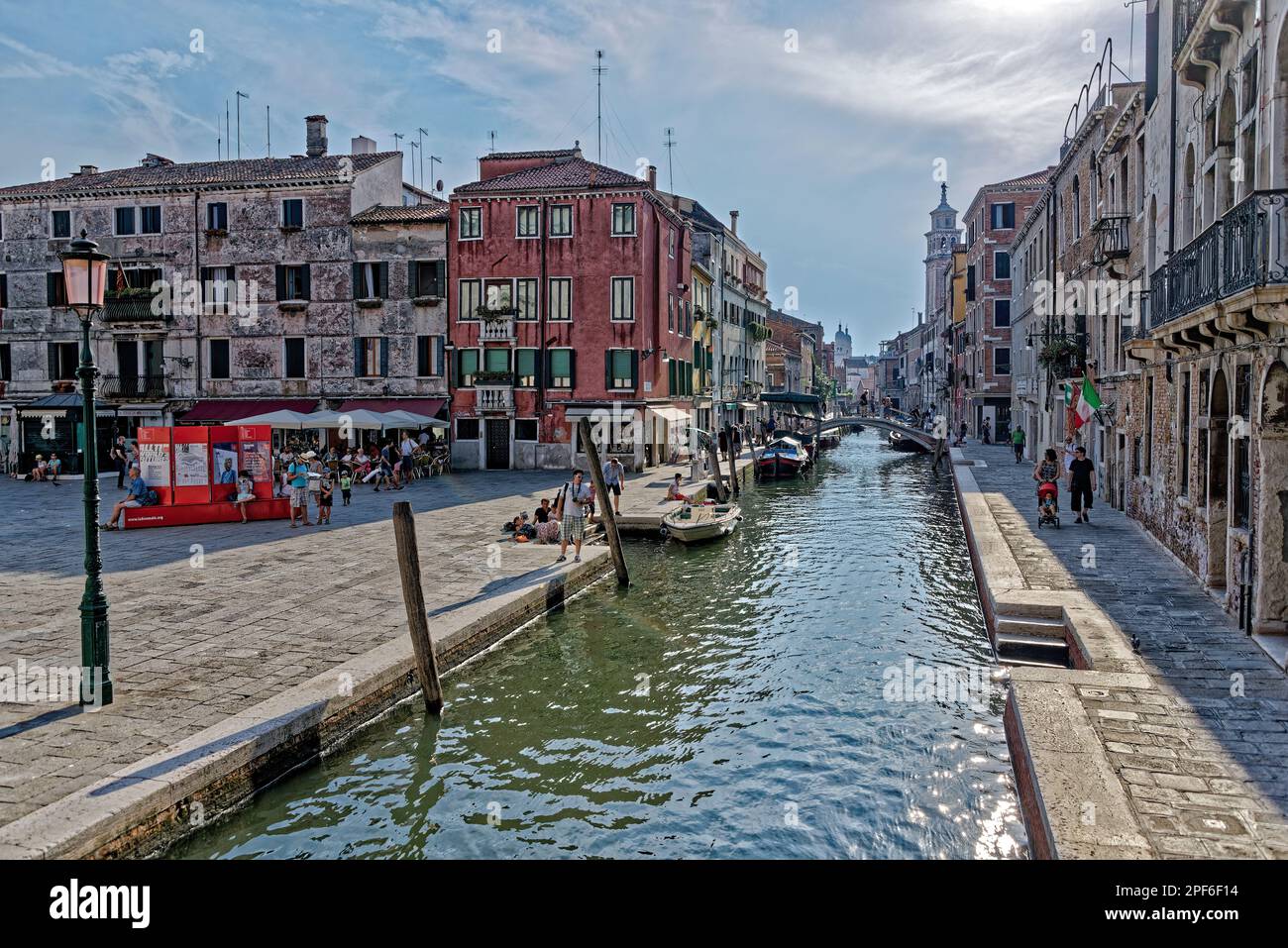 Street View Campo S. Barnaba Stock Photo - Alamy