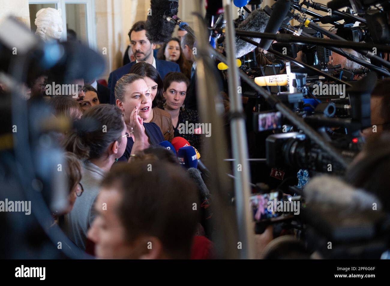 French deputy and president of La France Insoumise LFI parliamentary ...