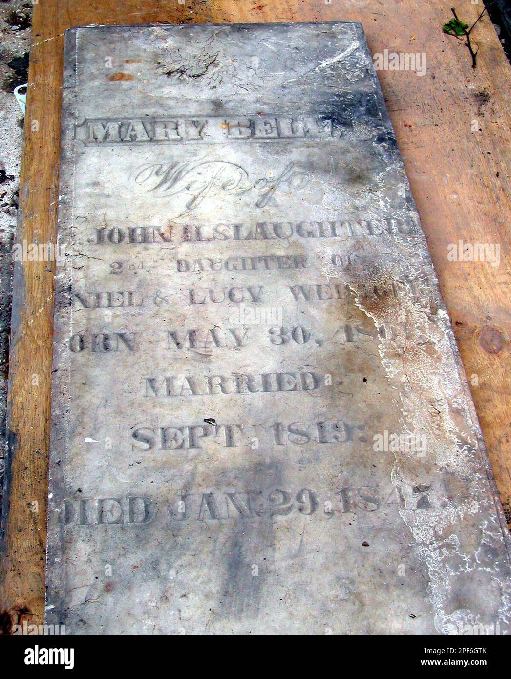 ** ADVANCE FOR MONDAY JUNE 23 ** This 6-foot marble slab which appears ...