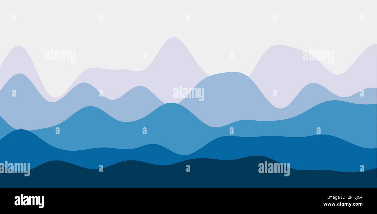 Abstract purple blue hills background. Colorful waves awesome vector ...