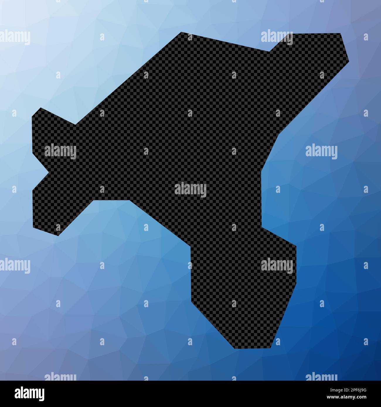 Salt Island geometric map. Stencil shape of Salt in low poly style ...