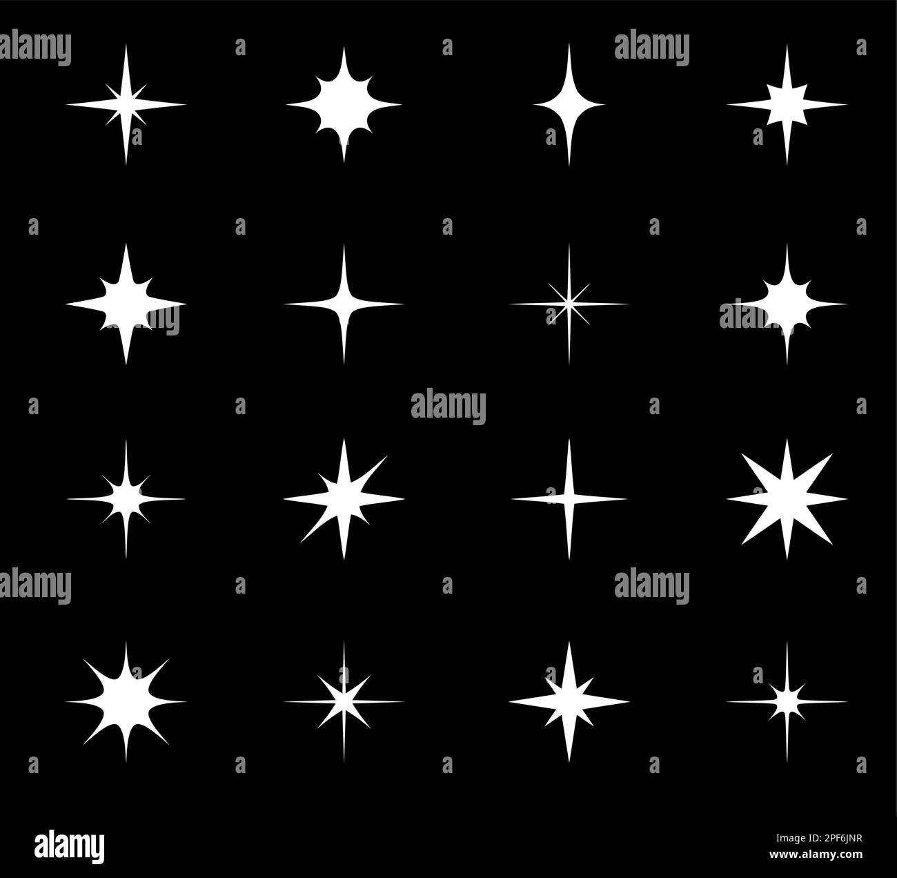 Sparkle, starburst and twinkle stars. Vector shine, bright light or ...