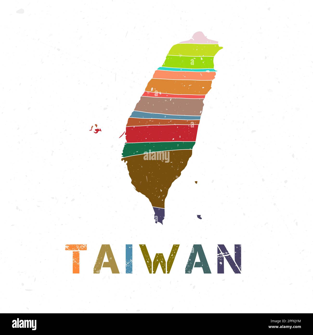 Taiwan map design. Shape of the country with beautiful geometric waves ...