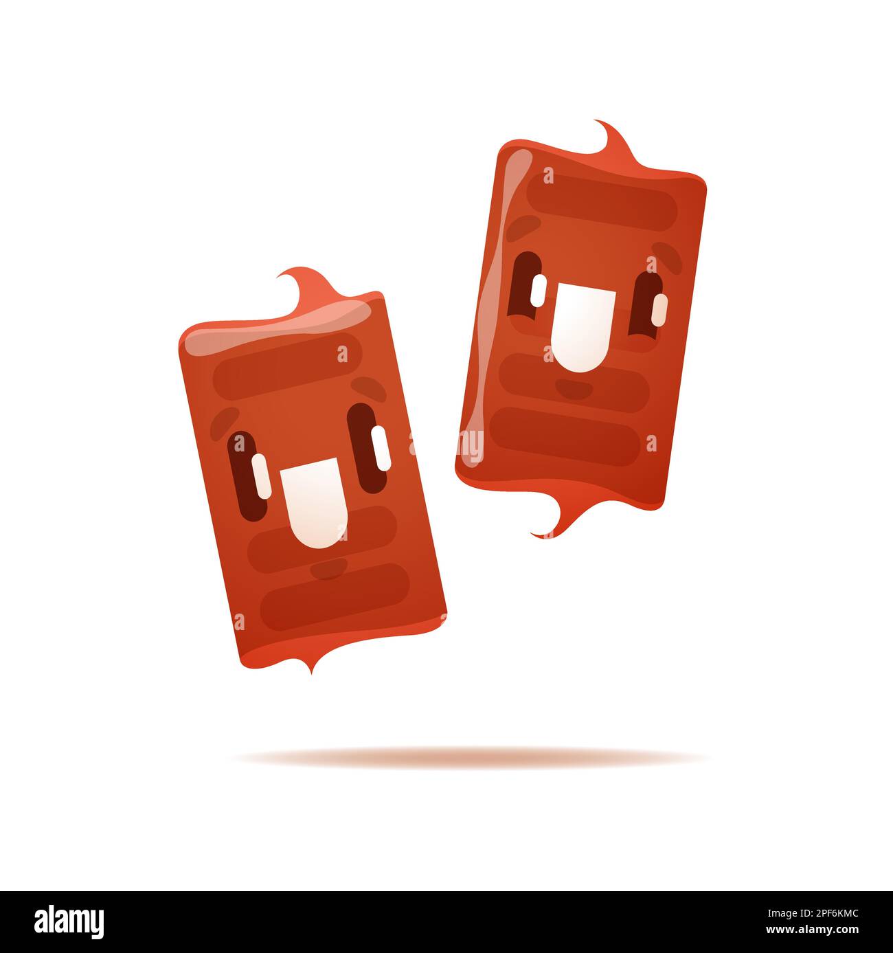 Cartoon toffee caramel candy characters. Sweet food vector personages ...