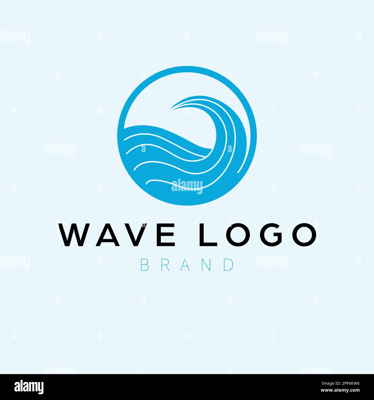 Wave logo design. Wave in circle logotype. Modern and simple logo Stock ...