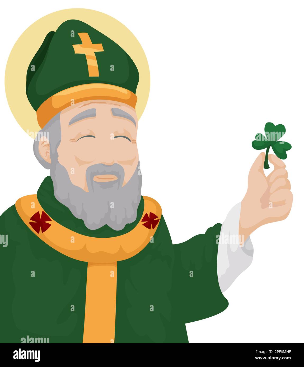 St patrick apostle of ireland Stock Vector Images - Alamy