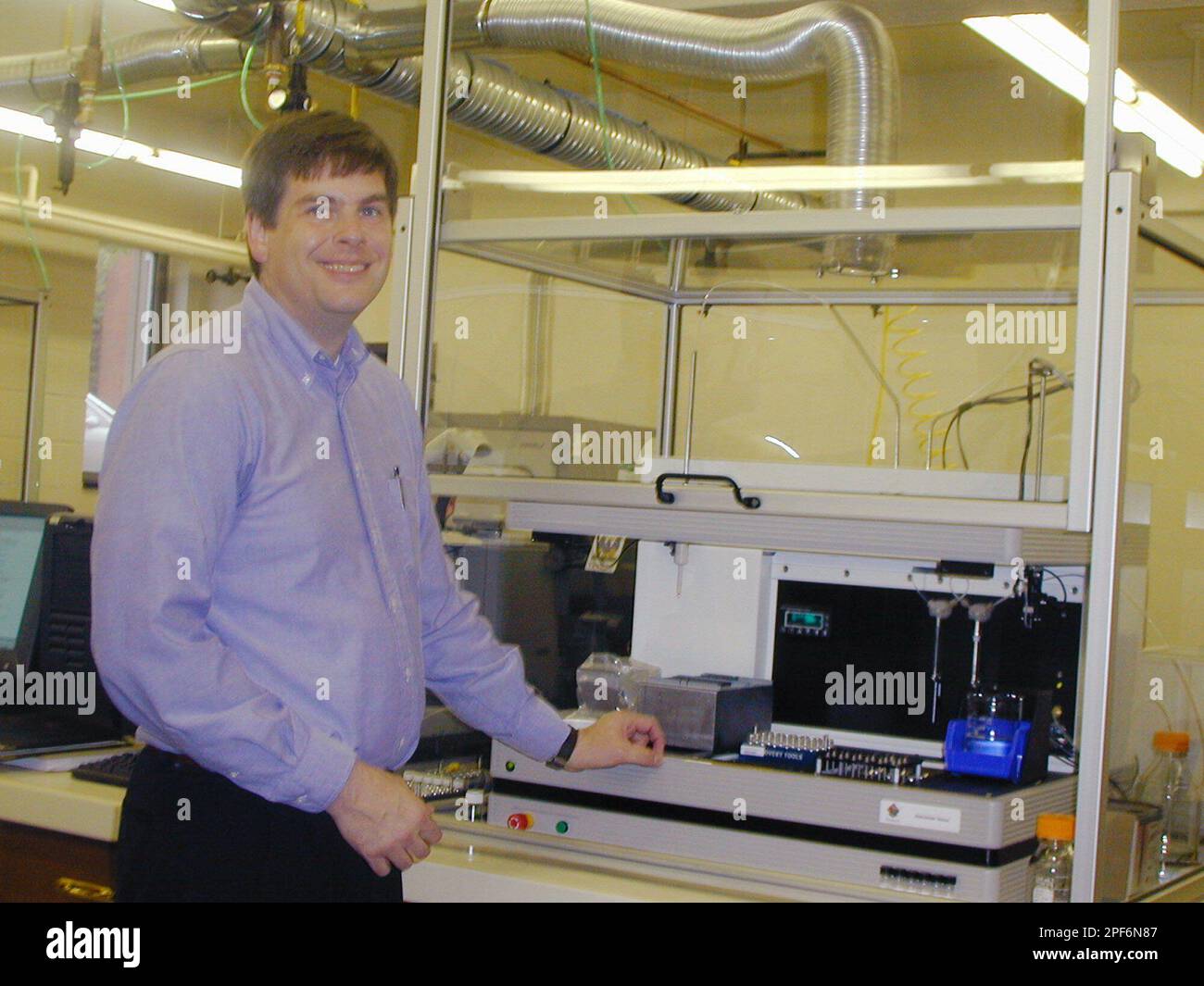 North Dakota State University professor Dean Webster poses in the ...