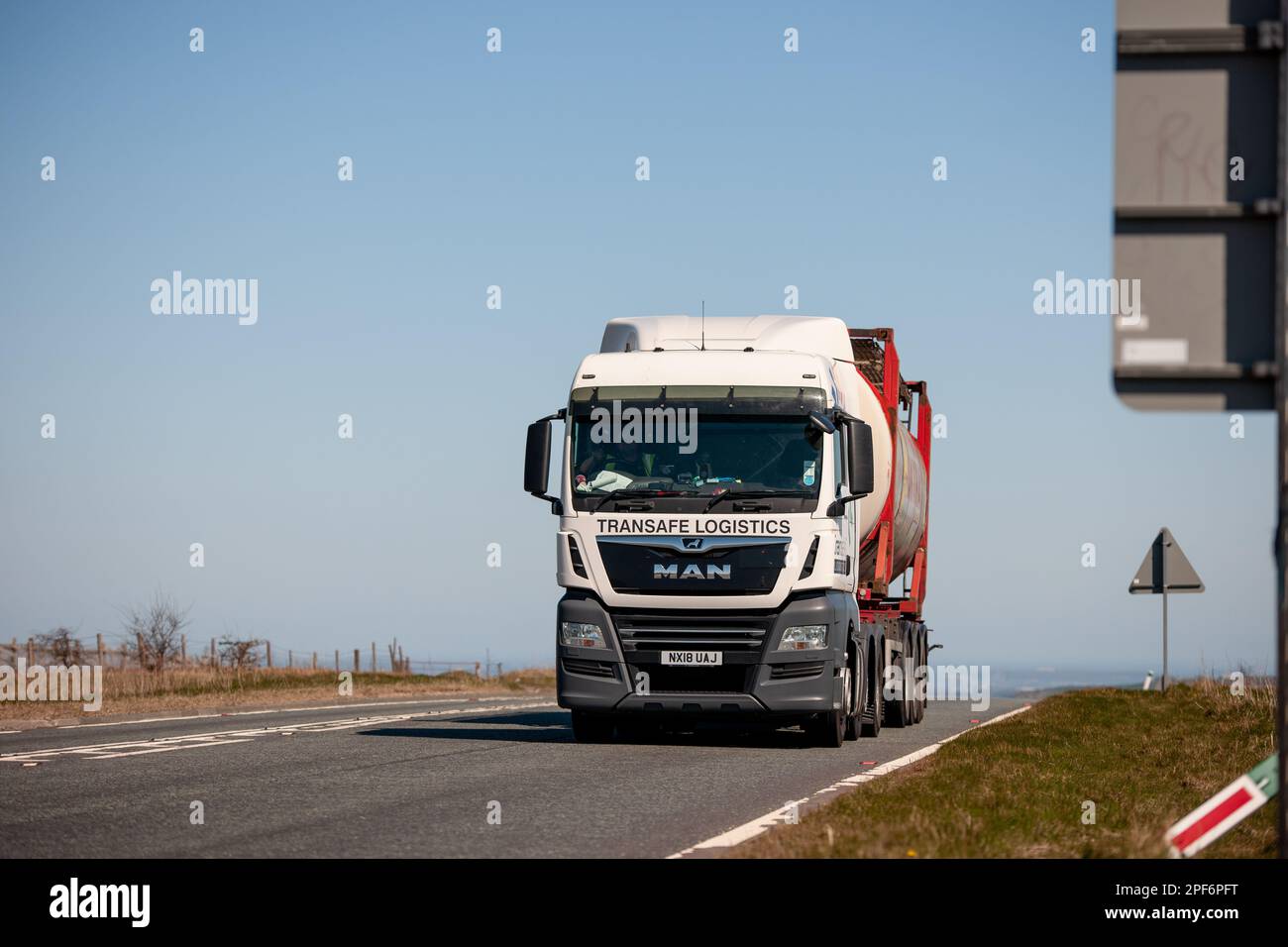 MAN tanker truck on the Woodhead Pass, Yorkshire Stock Photo - Alamy