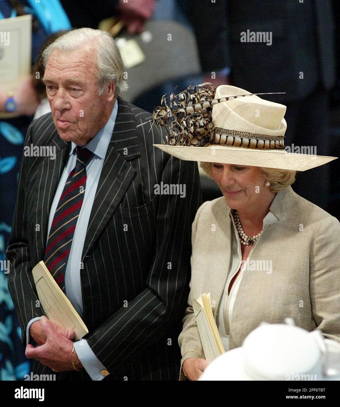 Camilla Parker-Bowles with her father Bruce Shand at Westminster Abbey ...