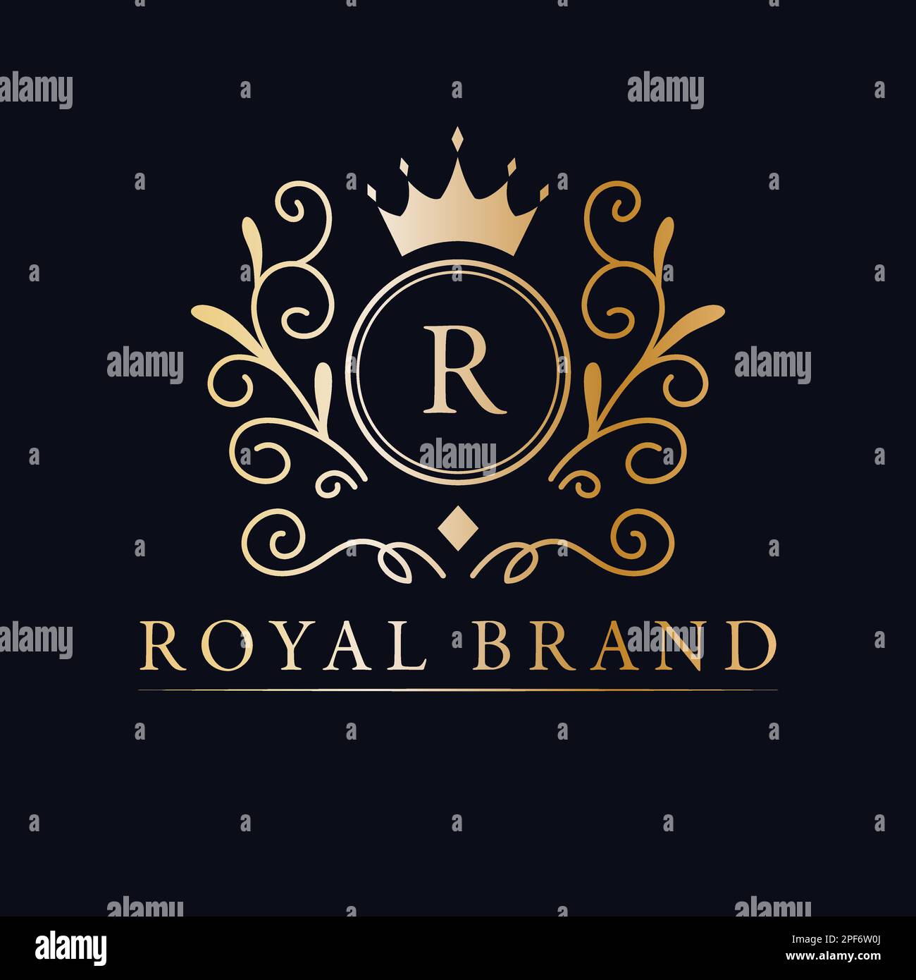Royal brand logo hi-res stock photography and images - Alamy