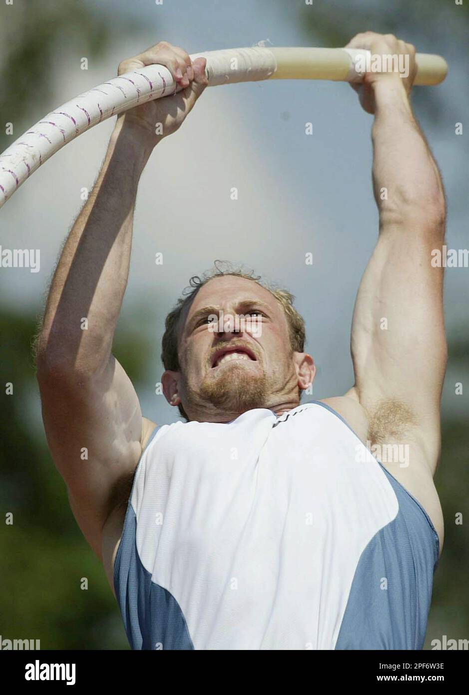 Tom Pappas from the United States makes an attempt during the pole ...