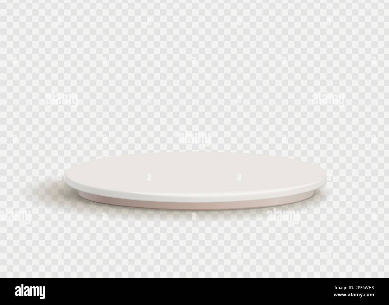 Round white stage podium with shadow isolated on transparent background ...