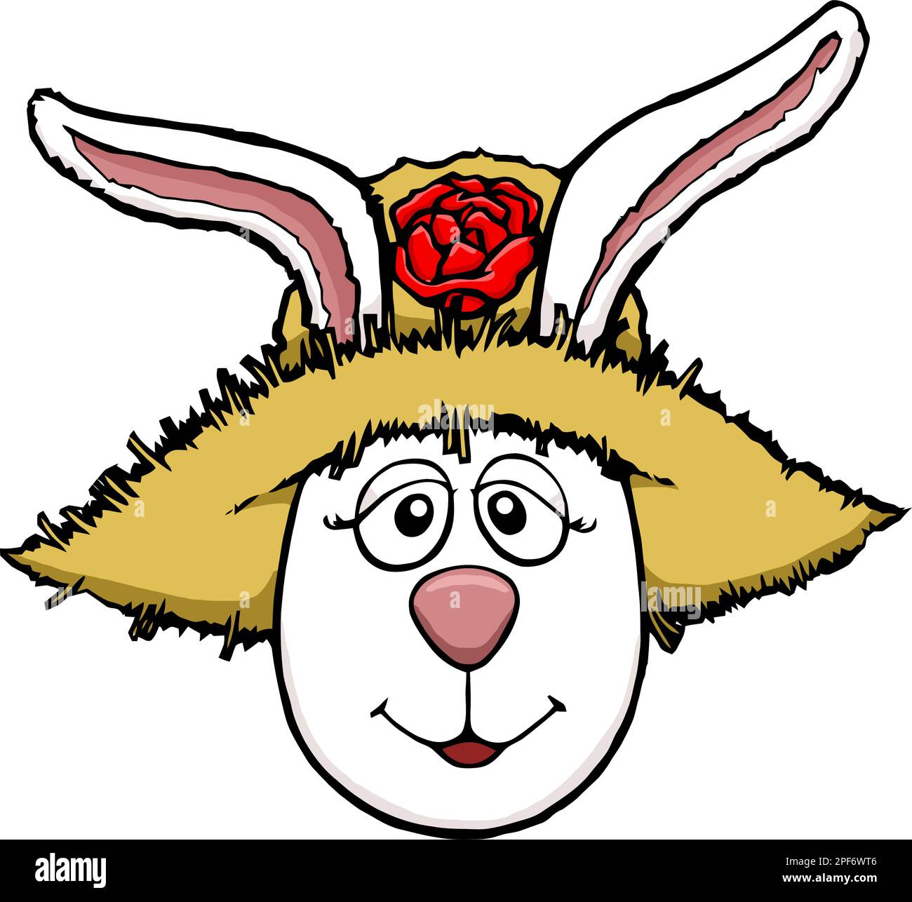 Cute bunny wearing hat Cut Out Stock Images & Pictures - Alamy