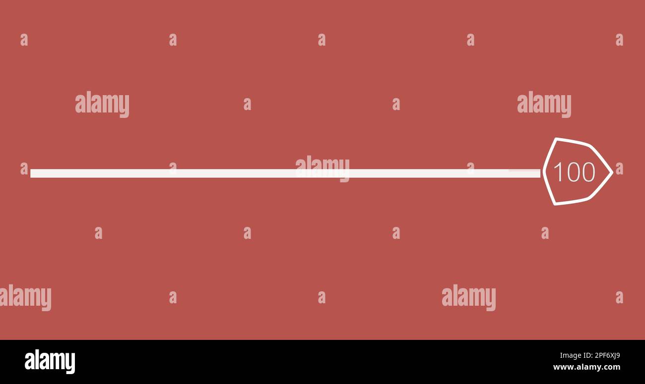 Image of white line with number 100 over brown background Stock Photo ...