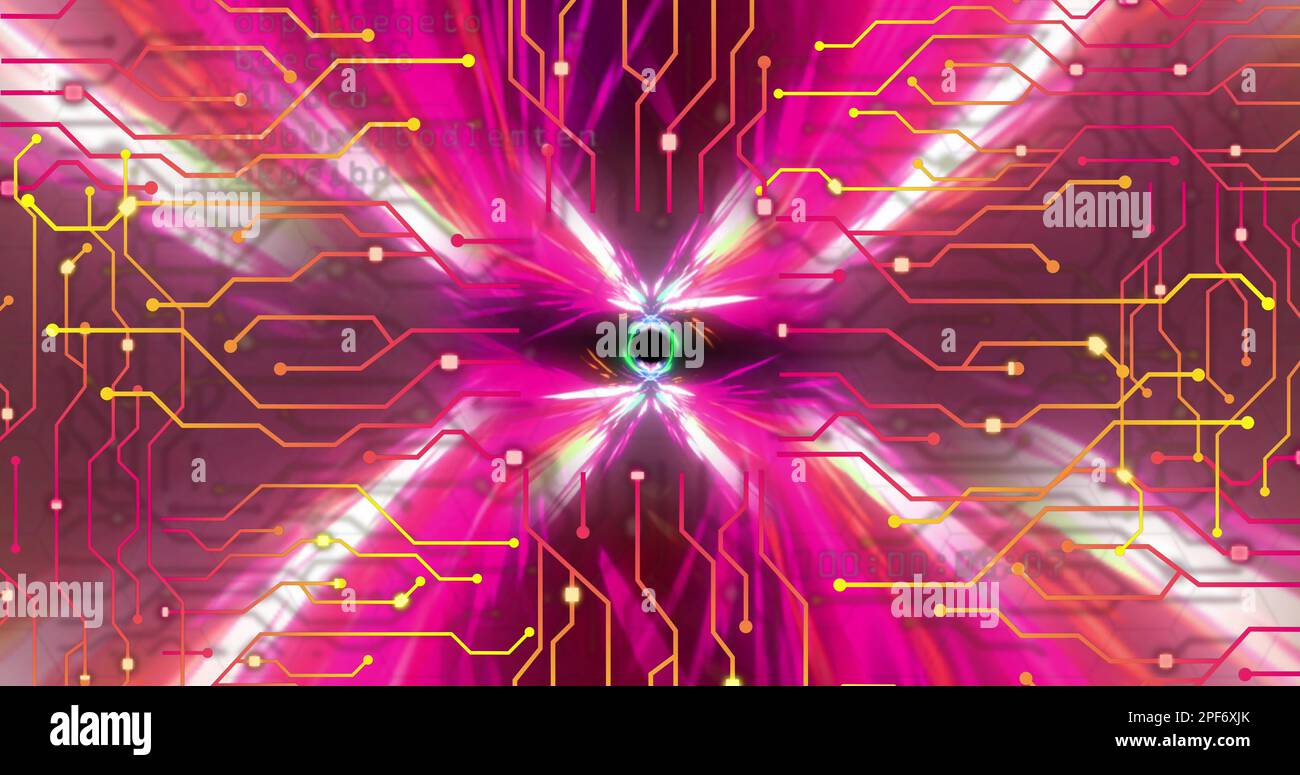 Animation pink shapes network connections hi-res stock photography and ...