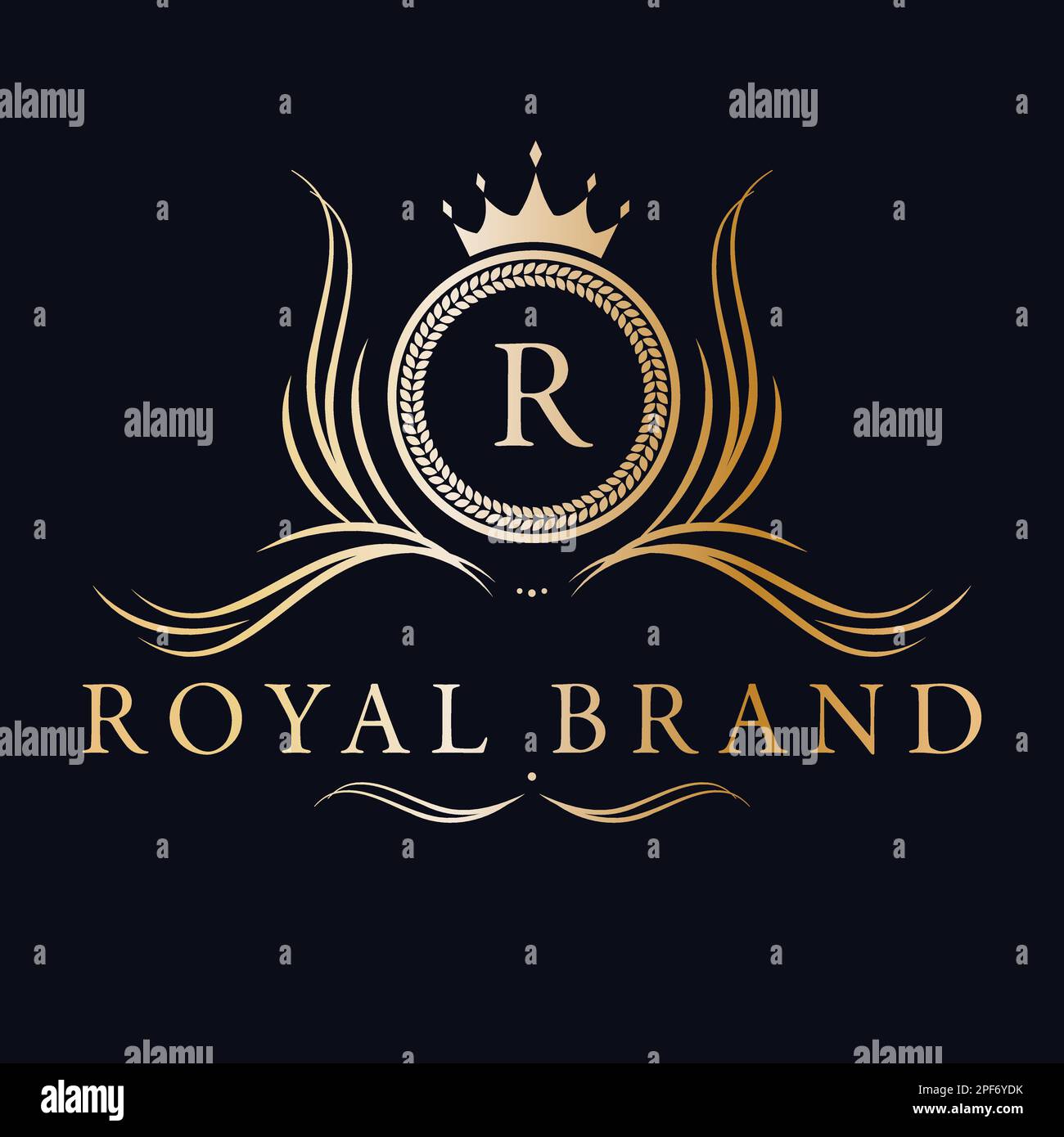 Royal brand logo hi-res stock photography and images - Alamy