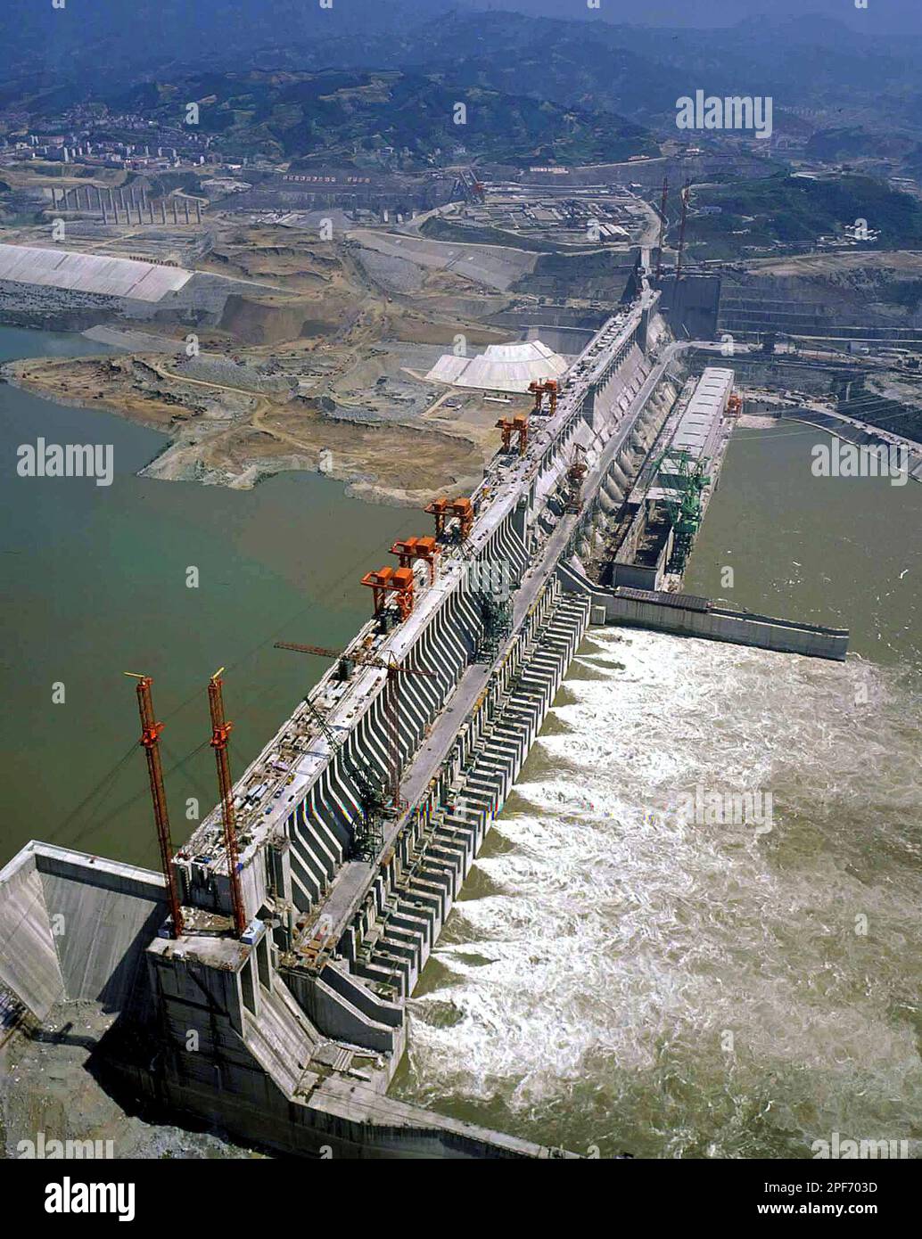 The Three Gorges Dam on the Yangtze River at Yichang, in China's Hubei ...