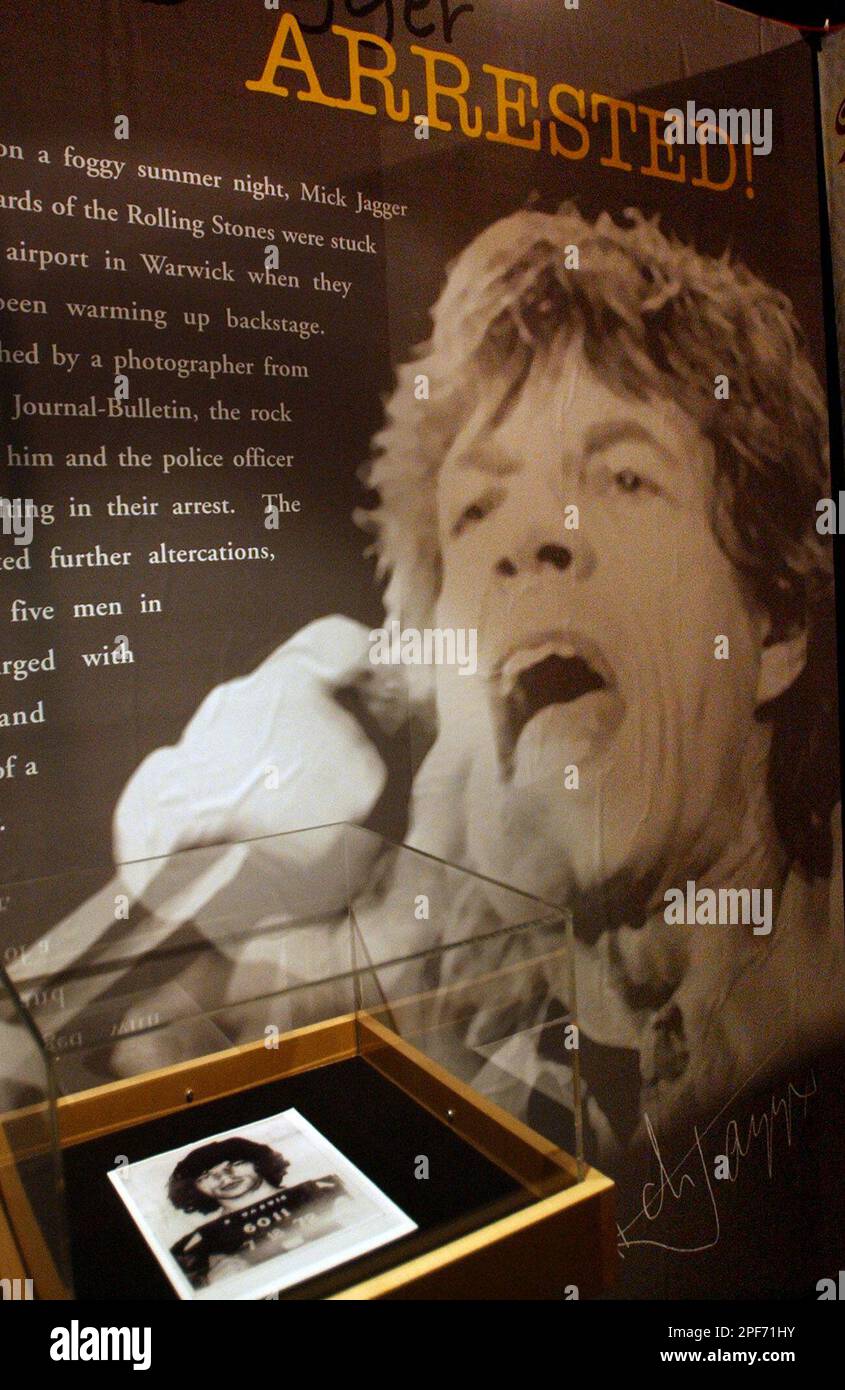 ** ADVANCE FOR TUESDAY MAY 27 ** A large poster of Rolling Stones lead ...