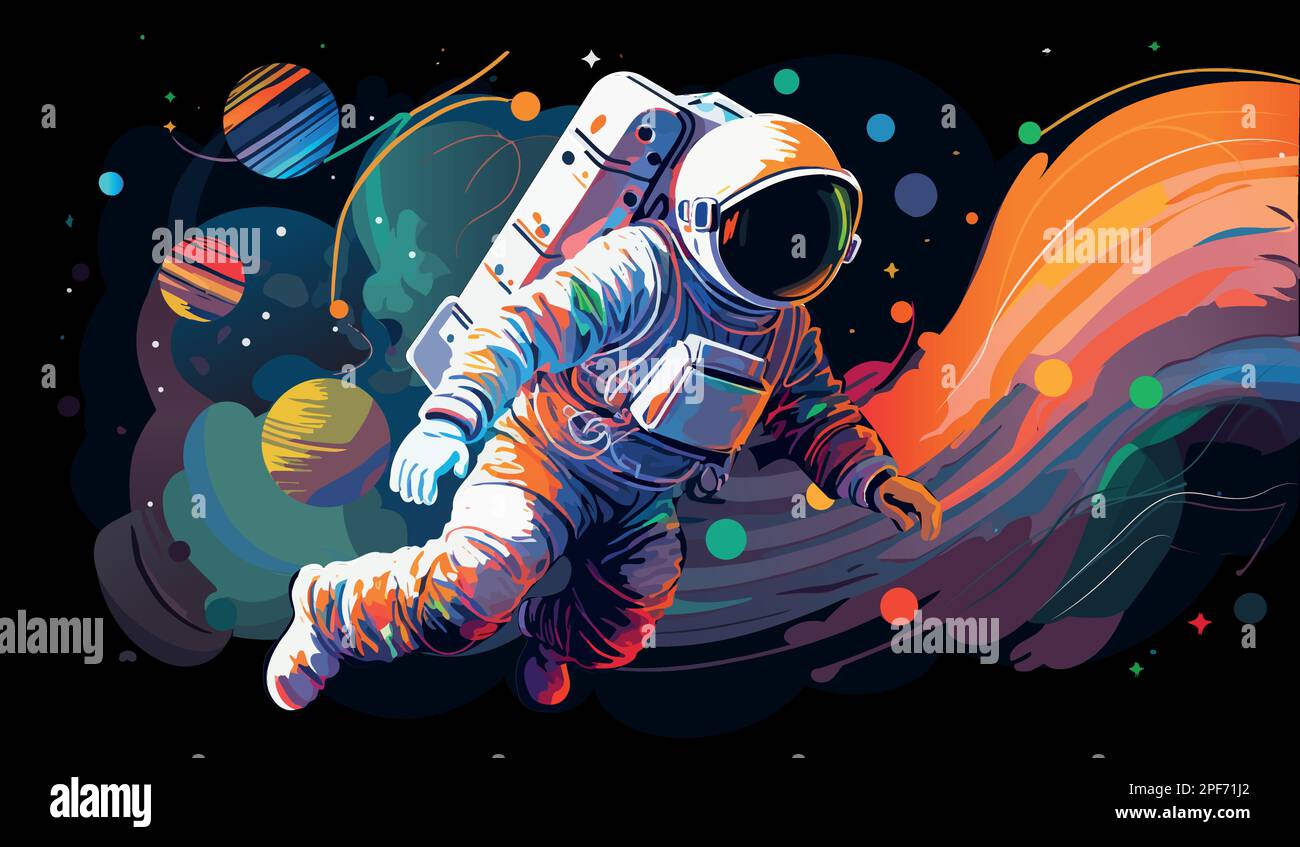 Pop Art Space Planets Stars