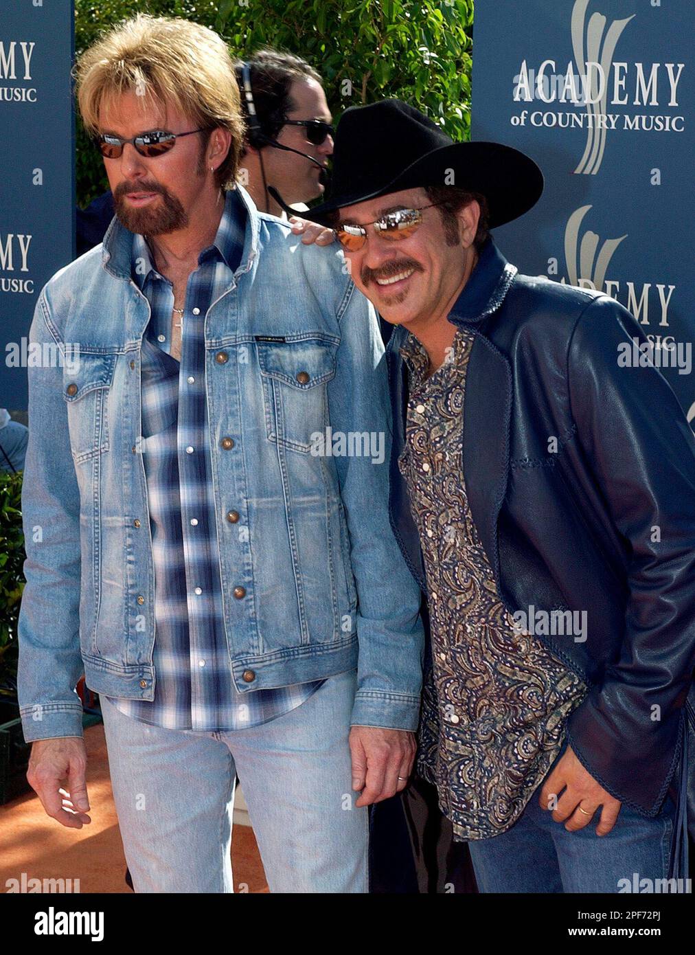 Ronnie Dunn, left, and Kix Brooks, of Brooks & Dunn, arrive at the 38th ...