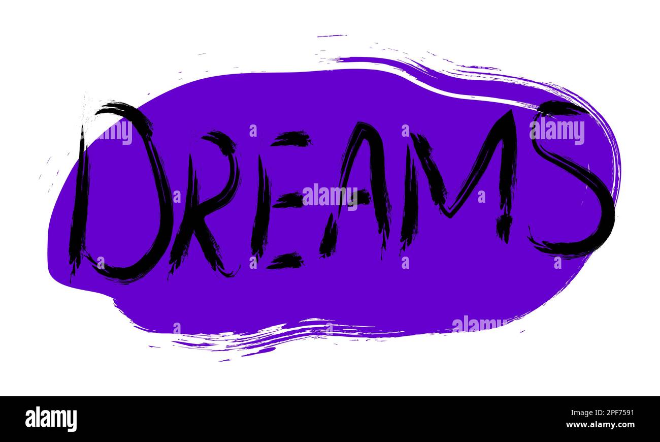 Graffiti Dreams word on pink background. Hand drawnHand drawn. Vector ...