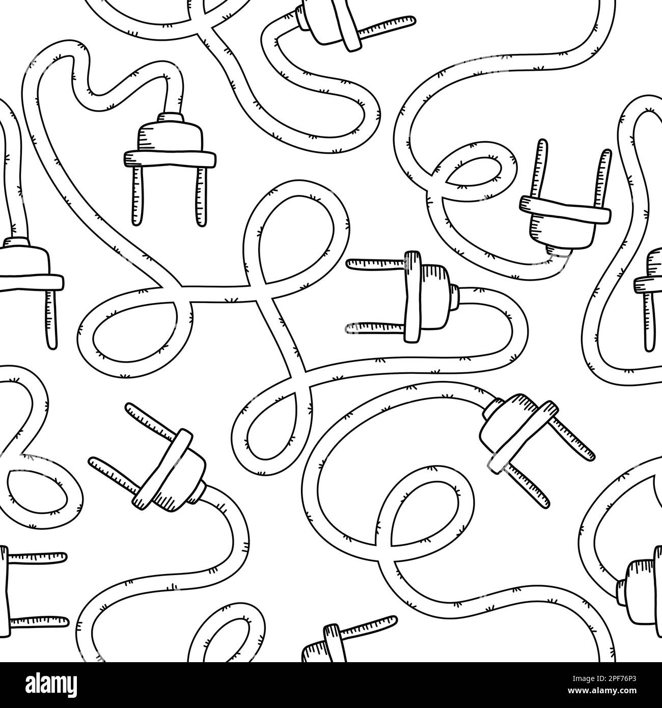 Cartoon plugs seamless electric pattern for wrapping paper and kids ...