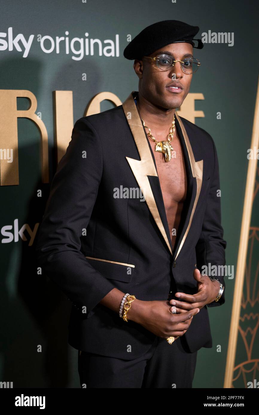 Stefan Pierre-Tomlin poses for photographers upon arrival at the UK ...