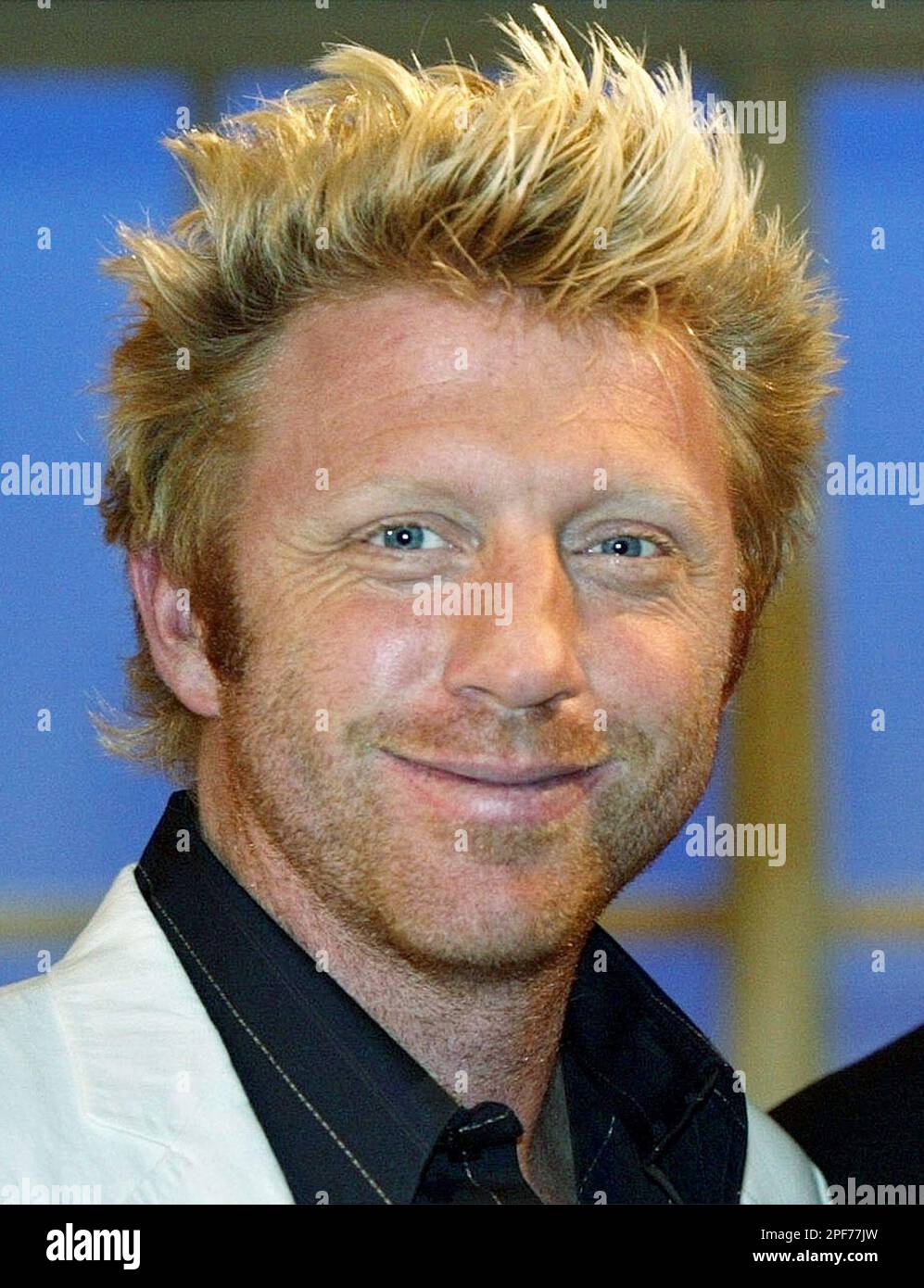 Der ehemalige deutsche Tennisprofi Boris Becker posiert am 4. Mai 2003 ...