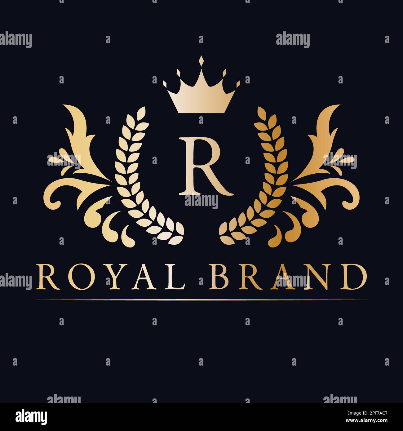 Royal brand logo hi-res stock photography and images - Alamy