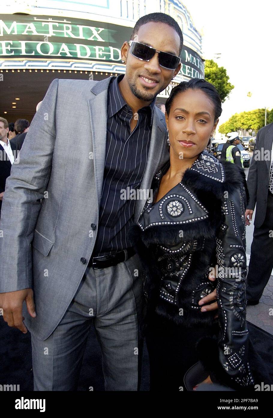 Jada Pinkett Smith, right, one of the stars of "The Matrix Reloaded ...