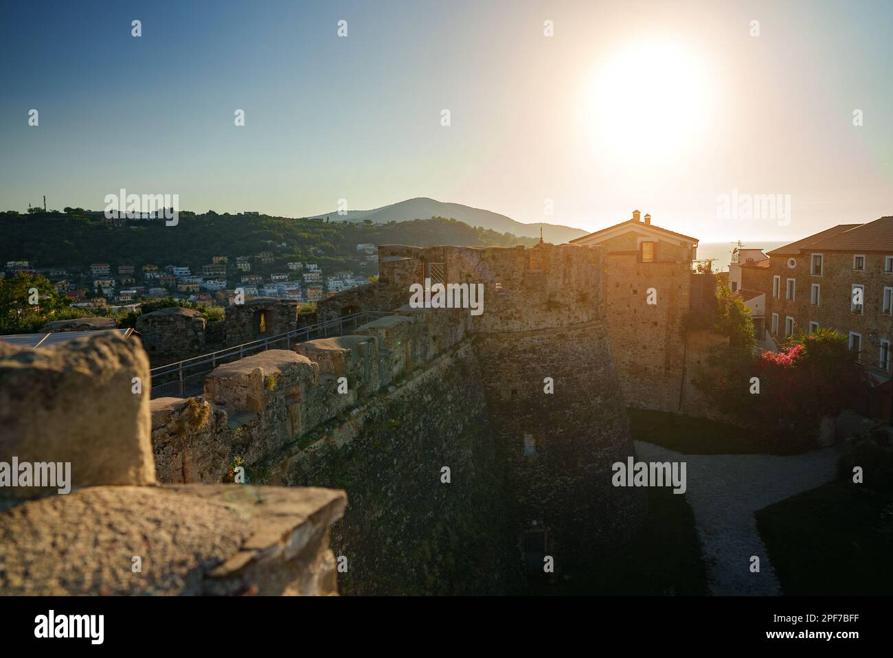 Angioino Aragonese Castle in the town of Agropoli Stock Photo - Alamy