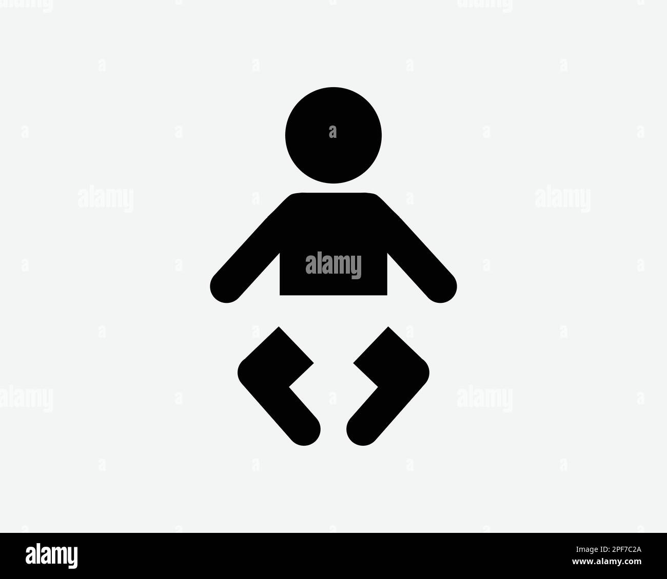 Infant Baby Newborn Child Children Kid Kids Stick Figure Black White ...