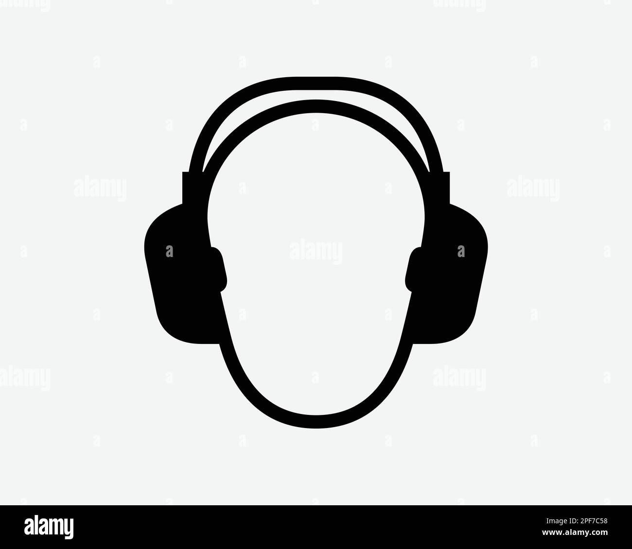 Headphone Silhouette Stock Vector Images Alamy