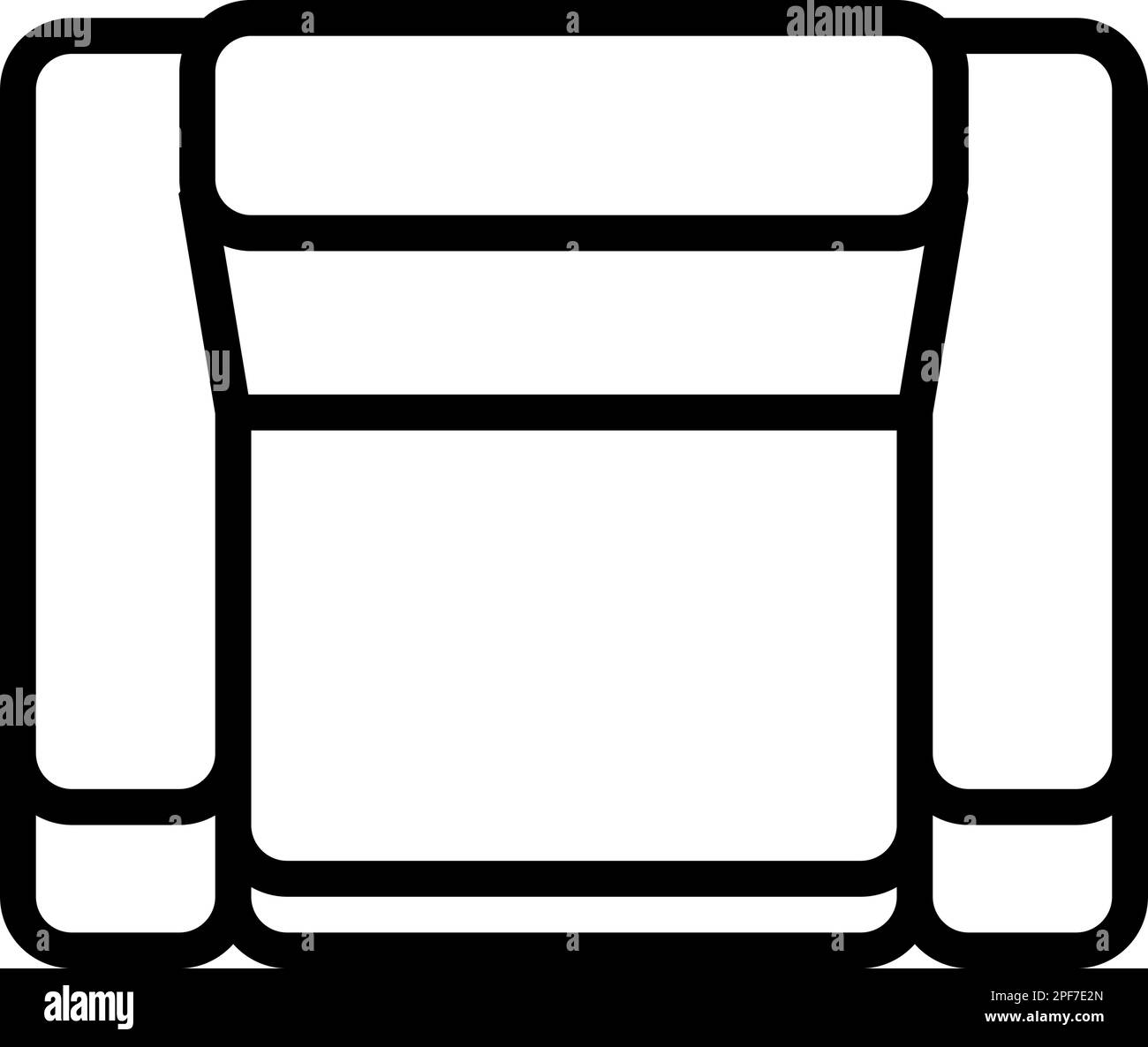chair top view line icon vector illustration Stock Vector Image & Art ...