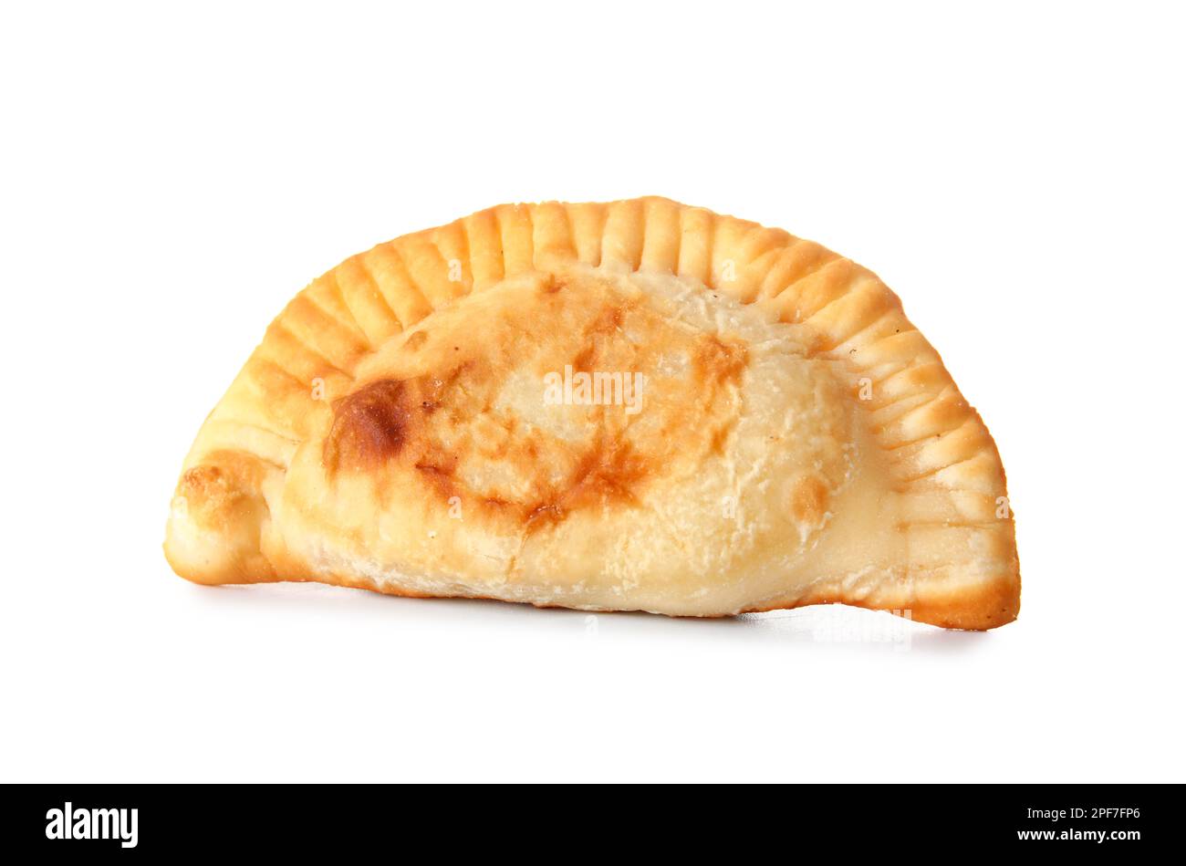 Tasty meat empanada on white background Stock Photo - Alamy