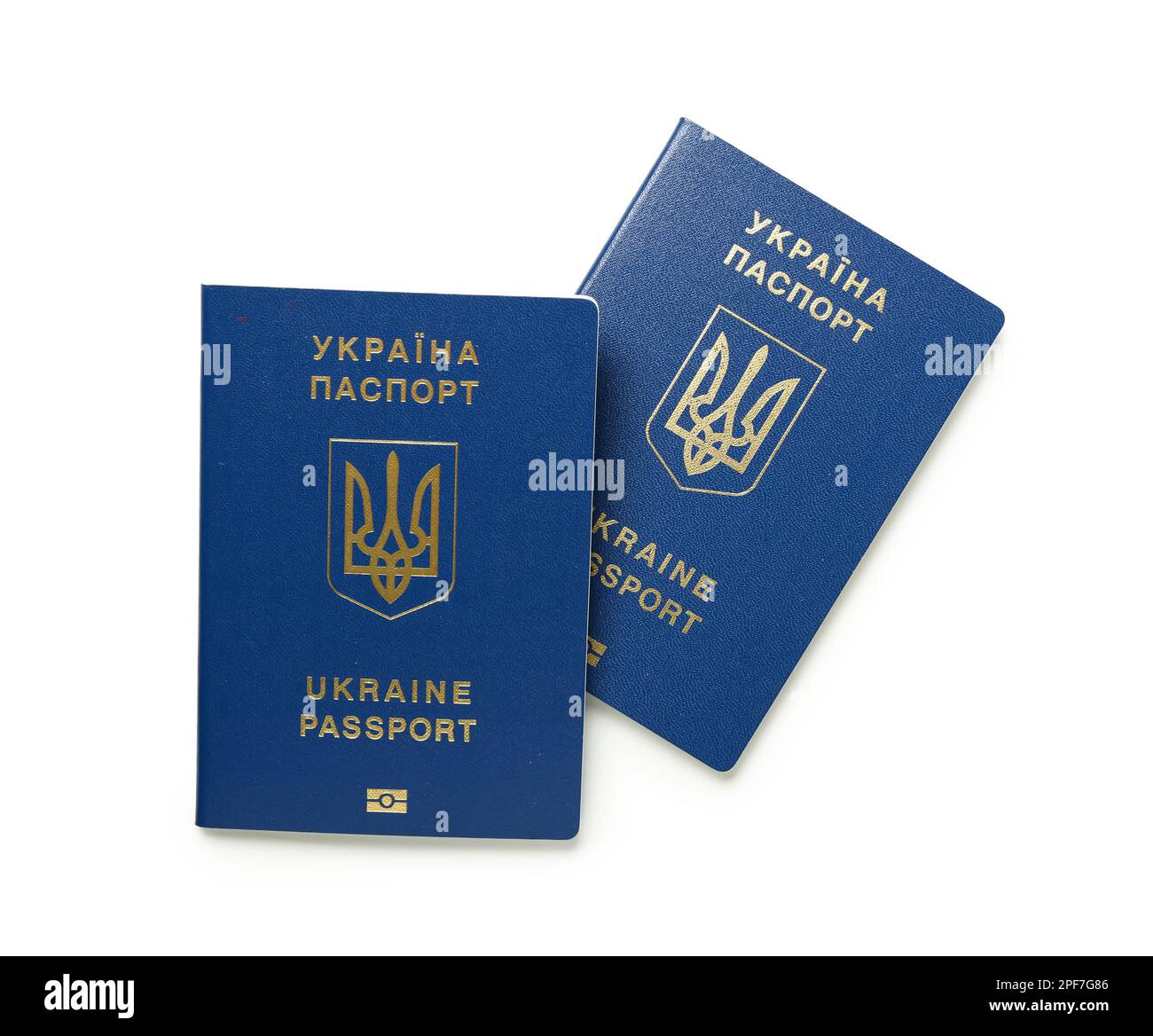 Ukrainian passports on white background Stock Photo - Alamy