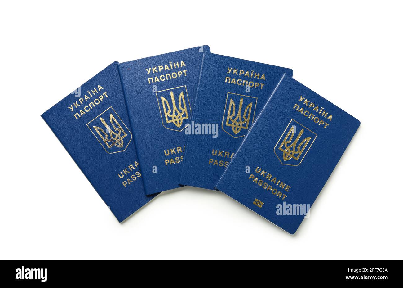 Ukrainian passports on white background Stock Photo - Alamy