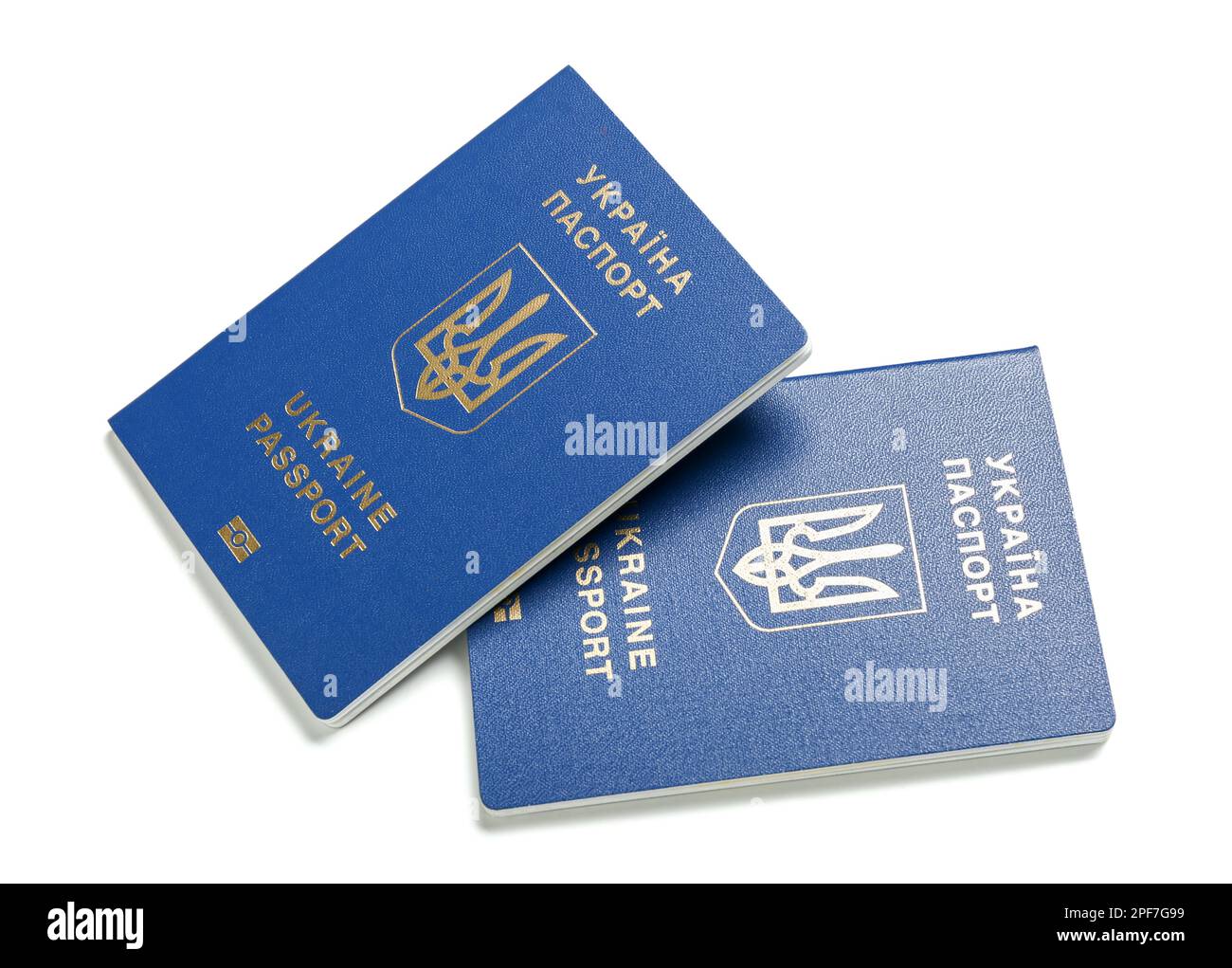 Ukrainian passports on white background Stock Photo - Alamy