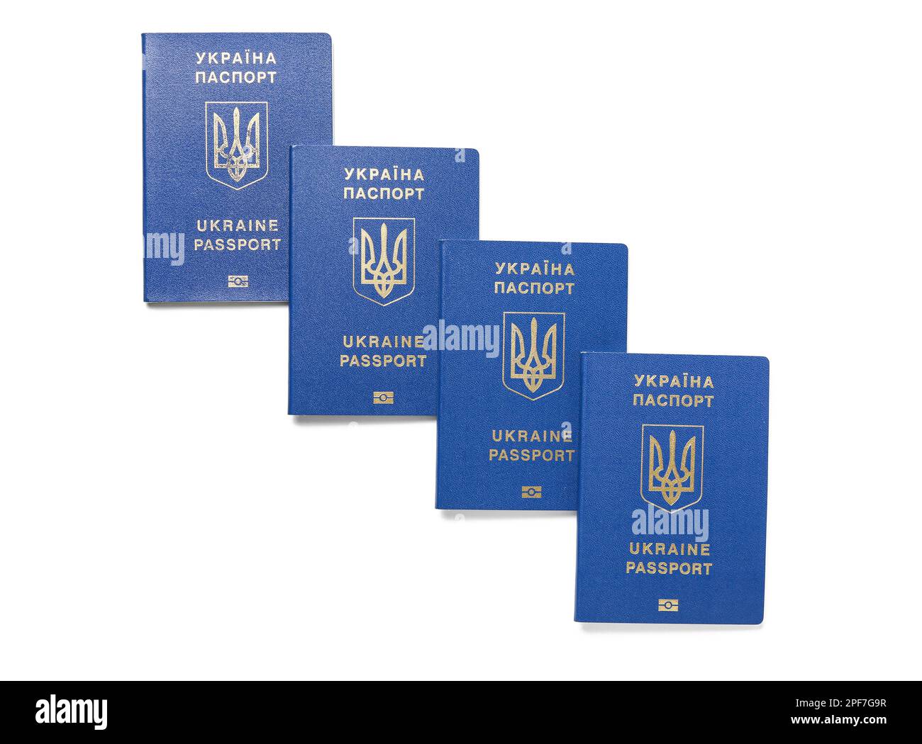 Ukrainian passports on white background Stock Photo - Alamy