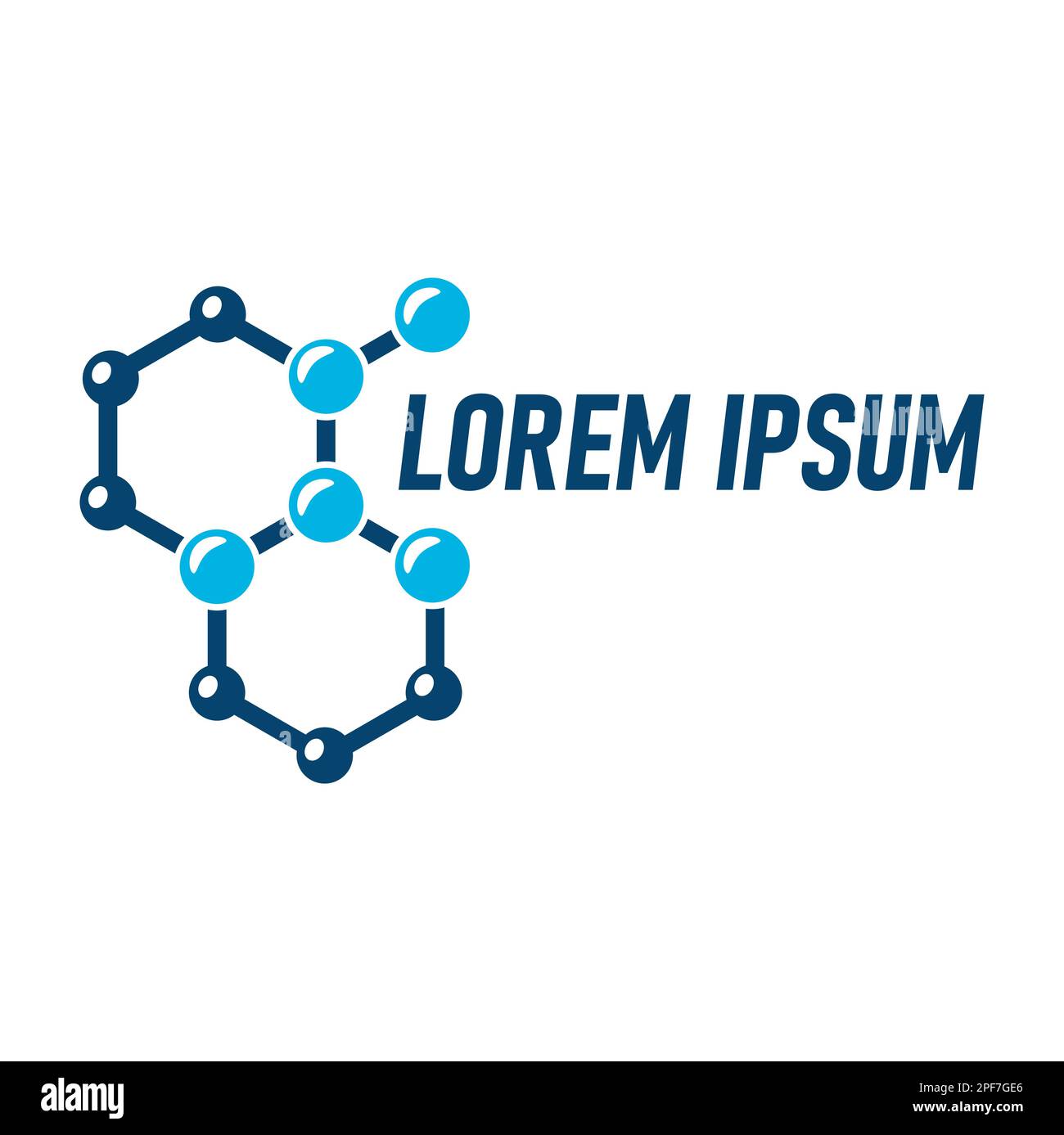 Molecule icon, chemistry and medicine science technologies. Vector ...