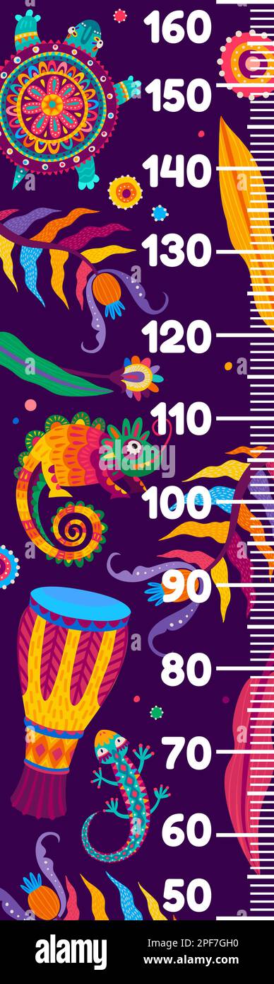 Kids height chart, Brazilian drum, Mexican chameleon, turtle and lizard ...