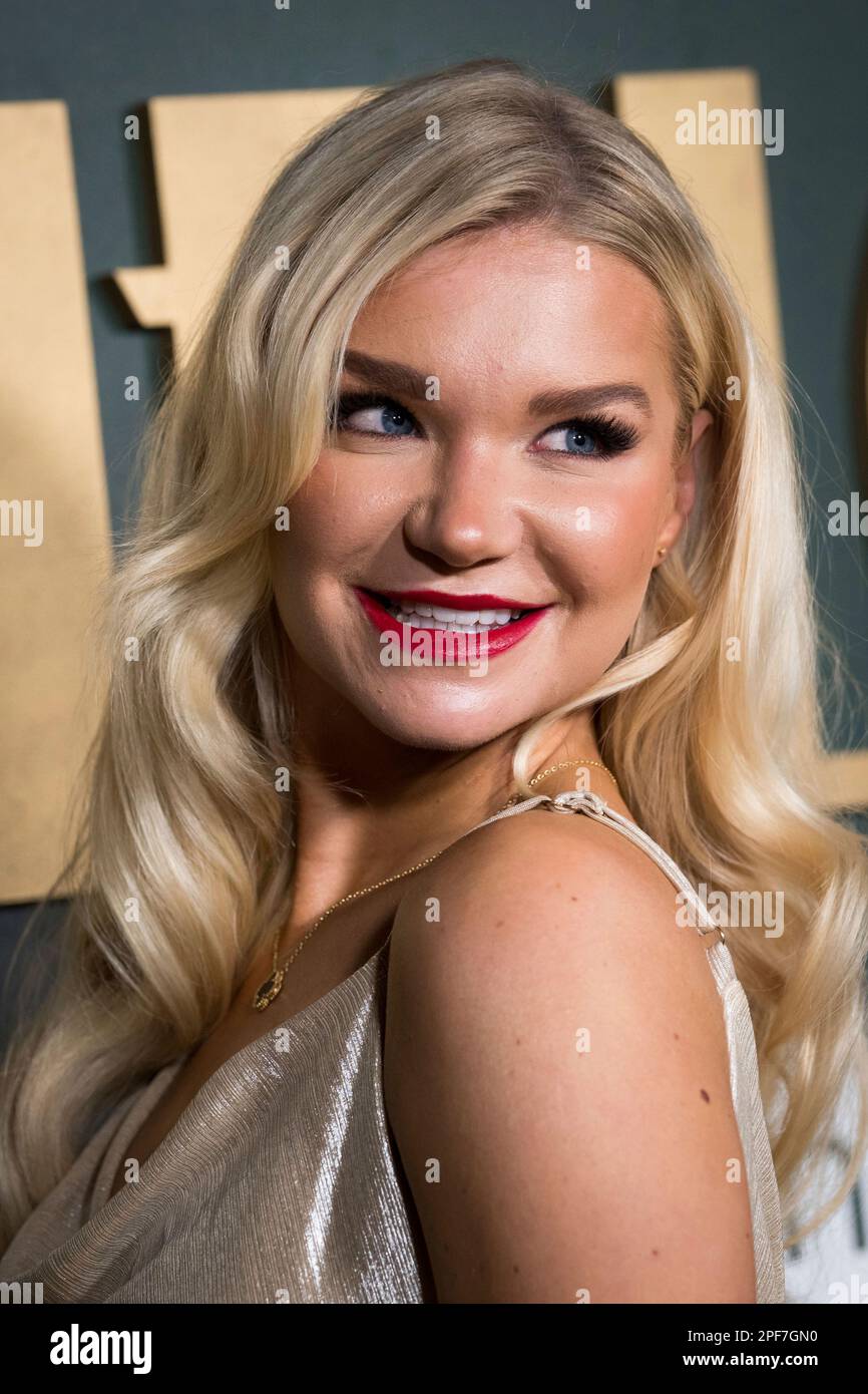 Abbie Quinnen poses for photographers upon arrival at the UK premiere ...