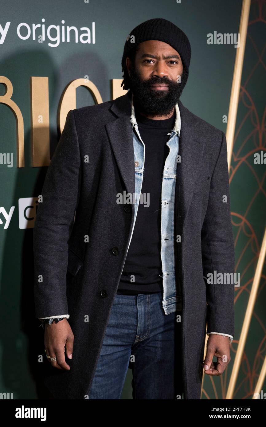 Nicholas Pinnock poses for photographers upon arrival at the UK ...