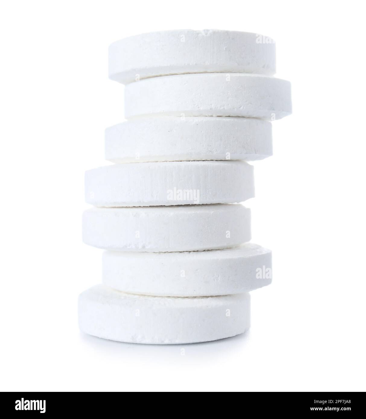 Stack of soluble tablets isolated on white background Stock Photo - Alamy