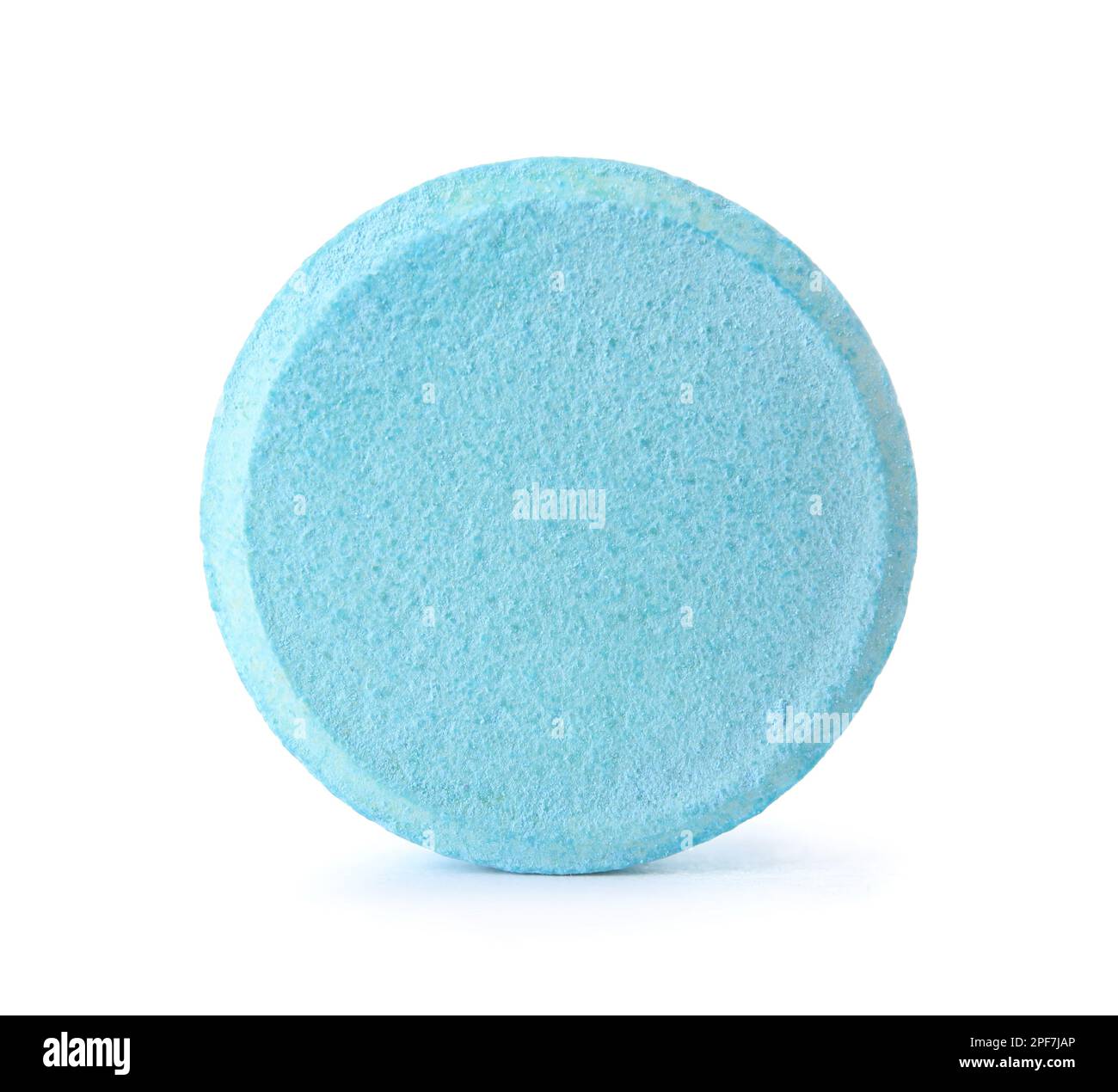 Blue soluble tablet isolated on white background Stock Photo - Alamy