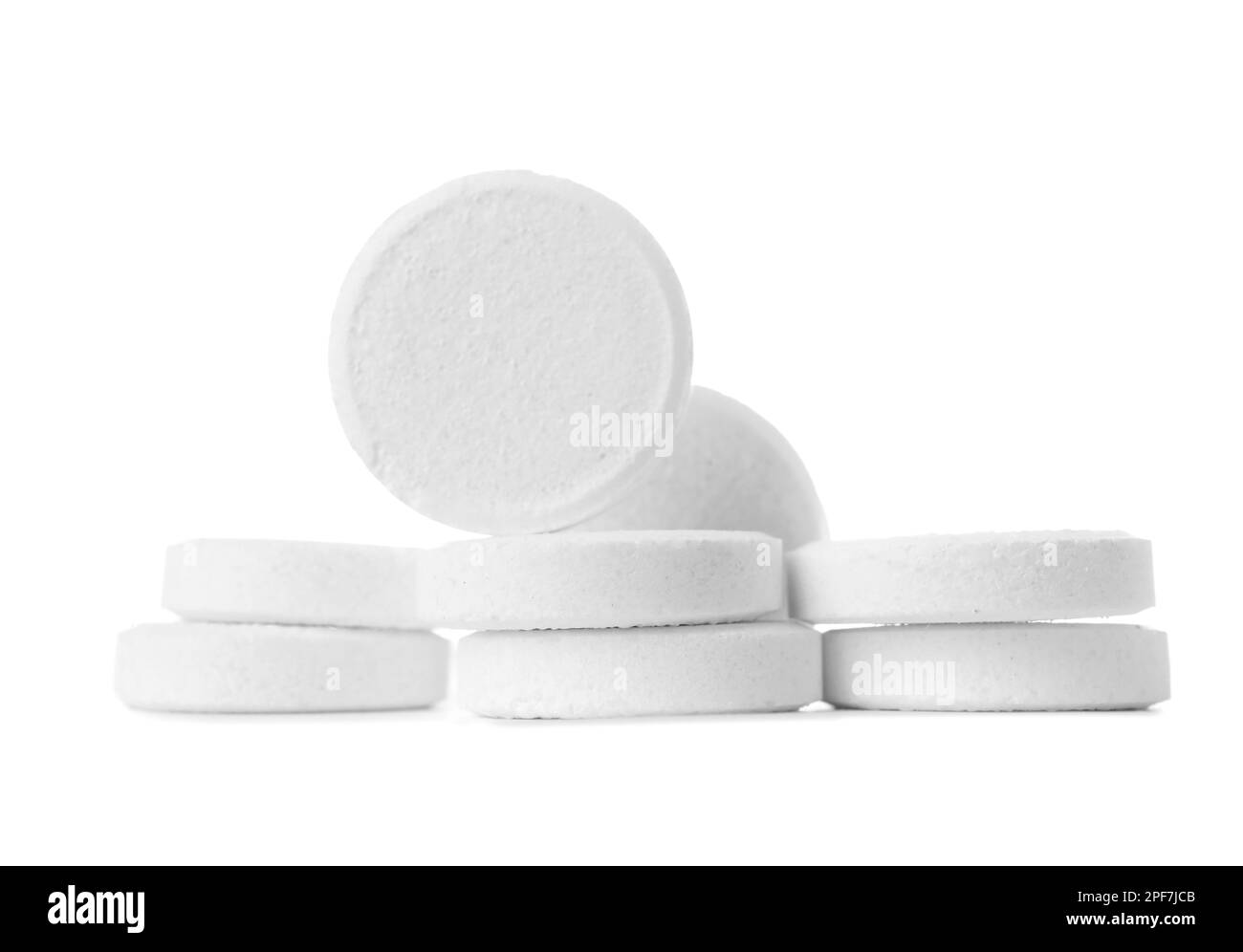 Soluble tablets isolated on white background Stock Photo - Alamy